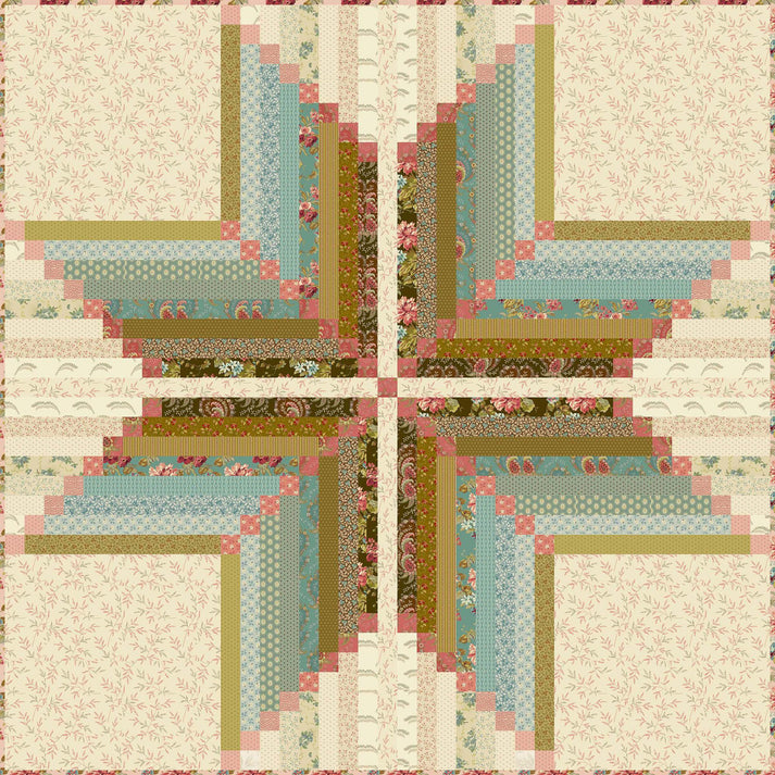 Virginia Star - Jelly Roll Primrose Fabric Kit – Laundry Basket Quilts