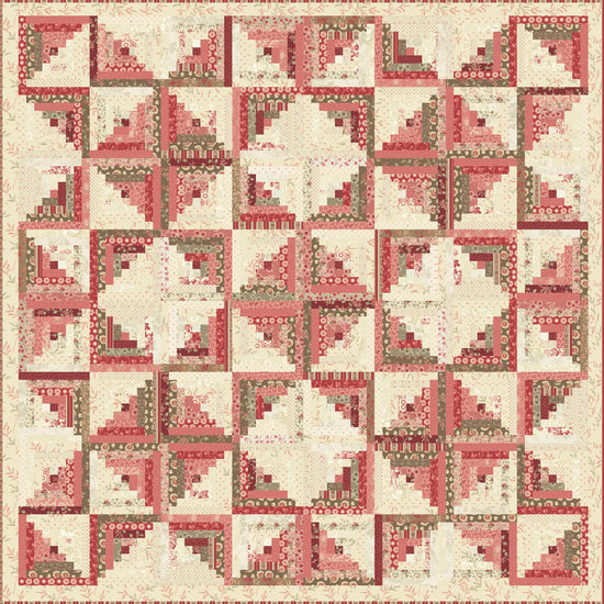 Log Cabin PRE-CUT Fabric Kit - COCOA PINK – Laundry Basket Quilts